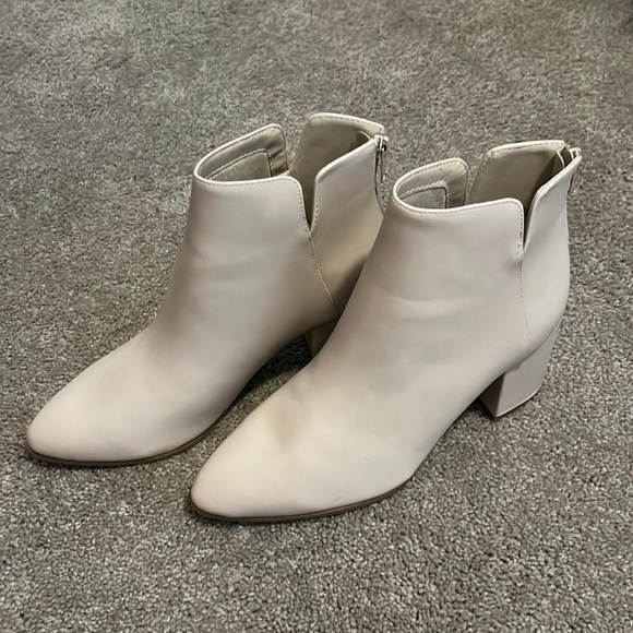 SHEIN | Shoes | Shein Cream Booties Size 1 | Poshmark